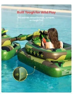 Toys | Inflatable Tank Pool Float Ride On Water Cannon Camouflage Adult ...